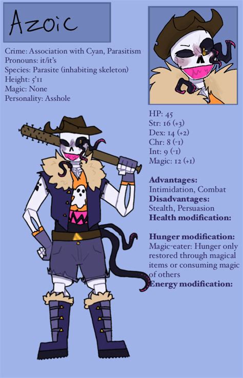 Character Info Azoic Playable Phantasmverse On Tumblr