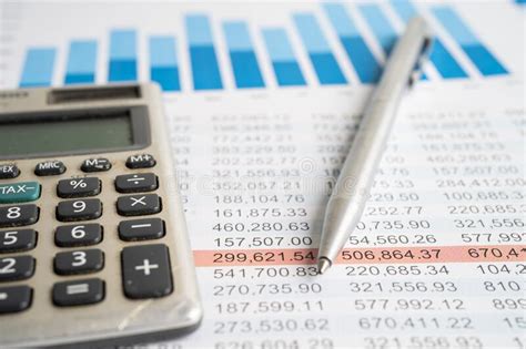 Spreadsheet Table Paper With Pen Finance Development Banking Account Statistics Investment