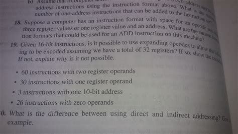 Solved Suppose A Computer Has An Instruction Format With