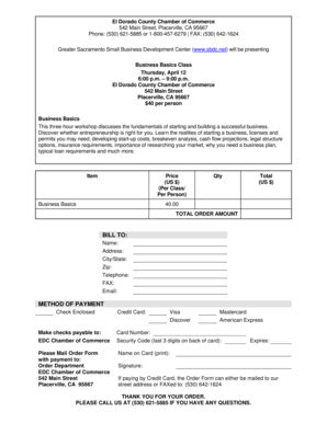 Fillable Online Eldoradocounty 542 Main Street Placerville Ca 95667