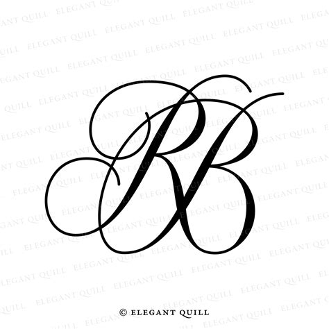 Feminine Logo Br Initials Elegant Quill