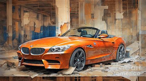 Car 2671 Bmw Z4 Drawing By Clark Leffler Fine Art America