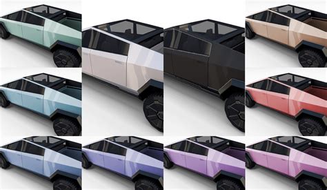 Tesla Wrap Colors Cybertruck
