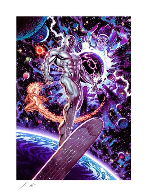 Galactus Silver Surfer Nova And Frankie Raye Marvel Drawn By John