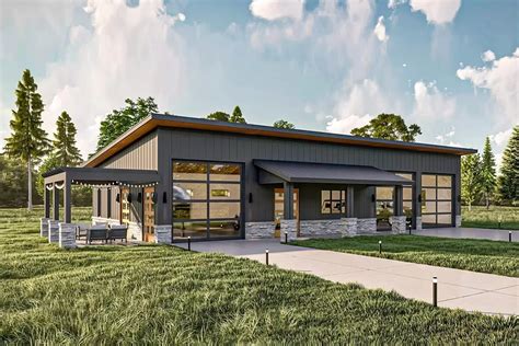 Modern Barndominium Style Garage Plan 623261dj Architectural