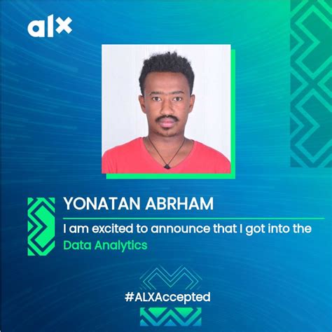 Yonatan Abrham On Linkedin Dataanalytics Alxcommunity Alxaccepted Dataanalytics