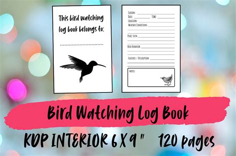 Bird Watching Log Book Kdp Interior Graphic By Coco Sway · Creative