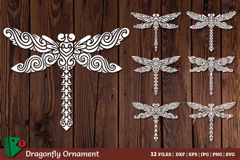 Dragonfly Mandala Ornaments Graphic By Bayu Baluwarta · Creative Fabrica