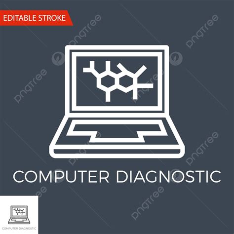 Computer Diagnostic Vector Icon Illustration Diagram Icon Vector