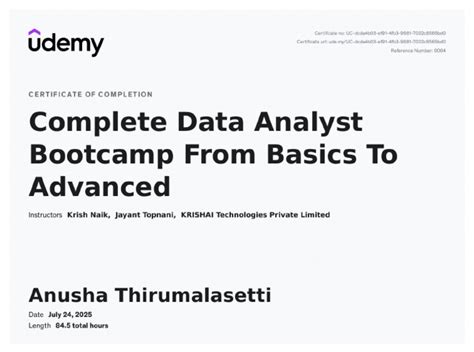 Udemy Certificate Data Analytics Bootcamp Pdf