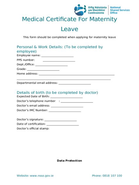 Medical Certificate For Maternity Leave Doc Template Pdffiller