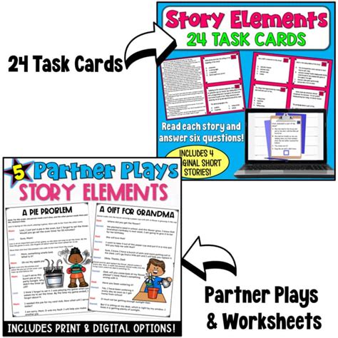 Story Elements Bundle Characters Setting Plot Conflict And Resolution