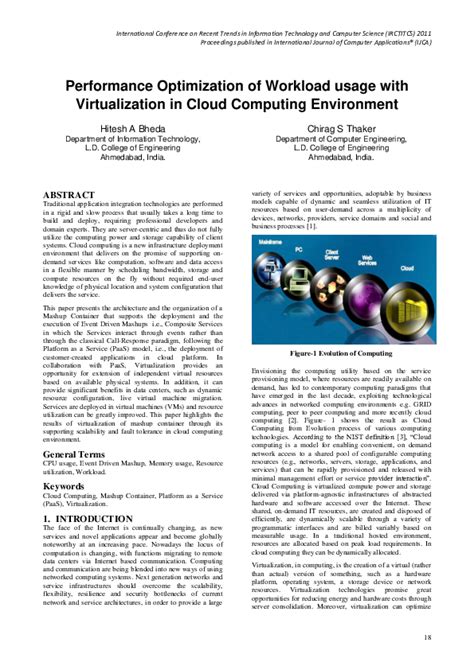 Pdf Performance Optimization Of Workload Usage With Virtualization In