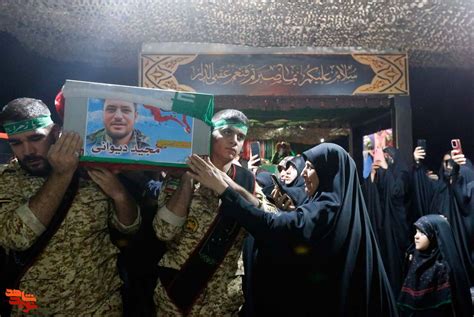 آیین وداع با پیکر شهید القدس مجید دیوانی در معراج شهدا تصاویر