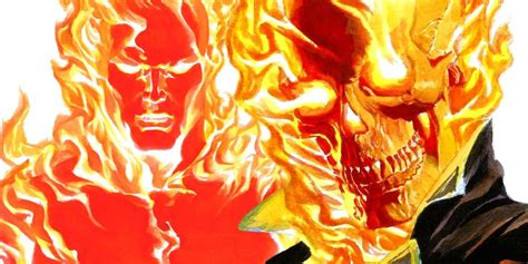 Human Torch Vs Ghost Rider