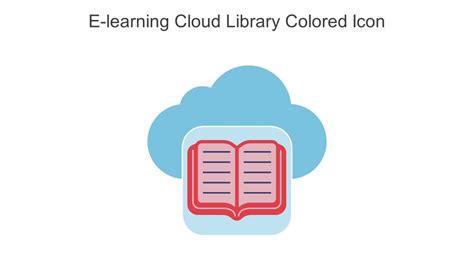 E Learning Cloud Library Colored Icon In Powerpoint Pptx Png And Editable Eps Format Ppt Template