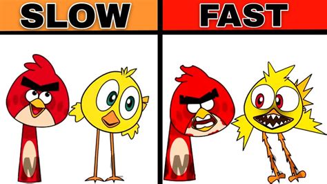 My Sprunki Oc： Chicky Vs Red From Angry Birds Slow Vs Fast Version