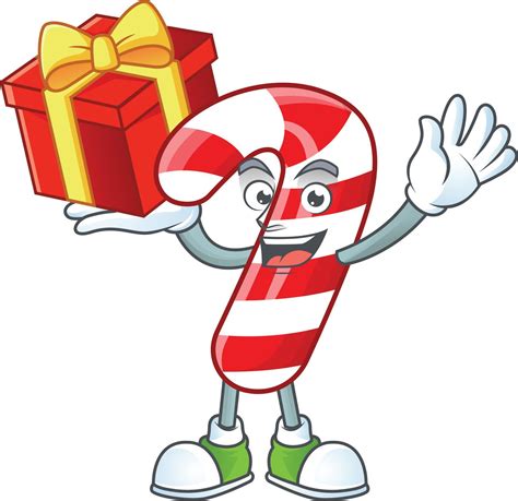 Christmas Candy Cane Cartoon 19522311 Vector Art At Vecteezy
