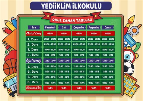 Ders Programı Okullarımız Yediiklim Okulları