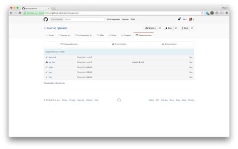 Libraries io GitHub Companion สำหรบ Google Chrome สวนขยาย ดาวนโหลด