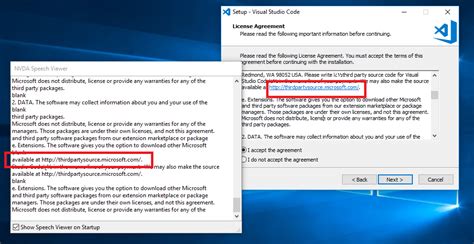 [accessibility]a11y vscode vsclicenseagreement screenreader