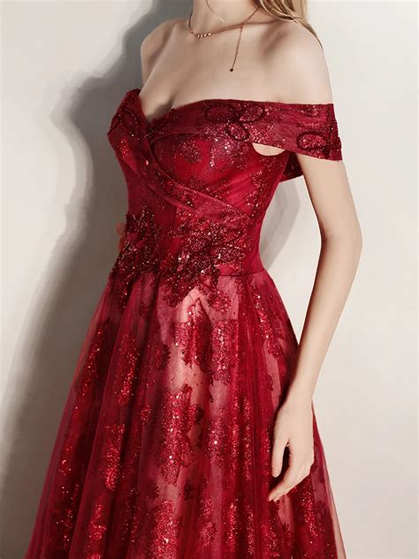 Ssyfashion новинка банкетное элегантное бордовое вечернее платье вырез лодочкой блестящая