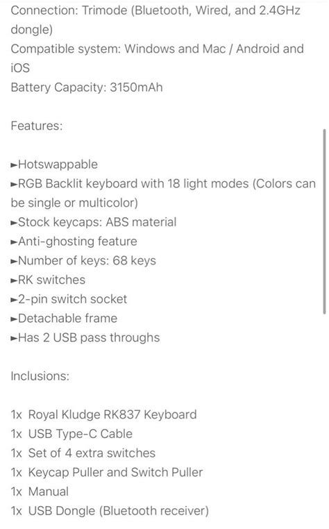 Royal Kludge RK68 Red Switches Computers Tech Parts Accessories Computer Keyboard On