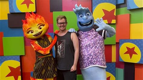 Meeting Wade And Ember From Elemental At Pixar Fest Disneyland Youtube