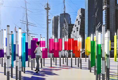 Lincolns High Tech Art Installation In Nyc Hums With Music And Light