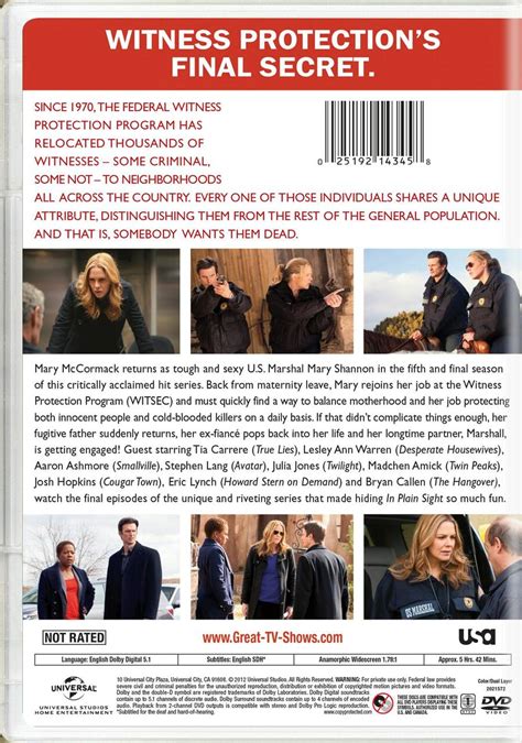 In Plain Sight Season Five Dvd Standard 2 Discs Best Buy