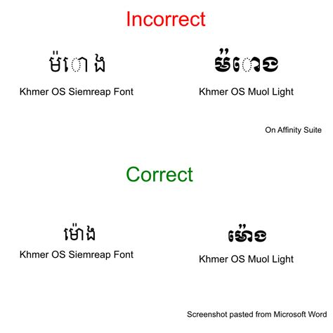 Affinity Suite Products Still Does Not Offer Support For Khmer Fonts Currently Feedback For