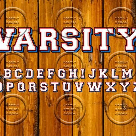 3d Varsity Font Etsy