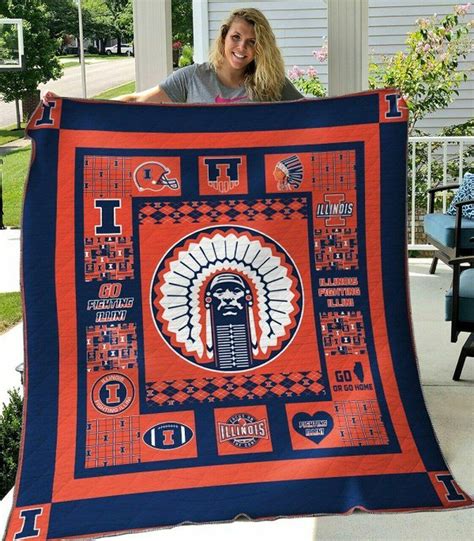 Ncaa Illinois Fighting Illini Quilt Blanket 420 Haillierowe Sheerlie