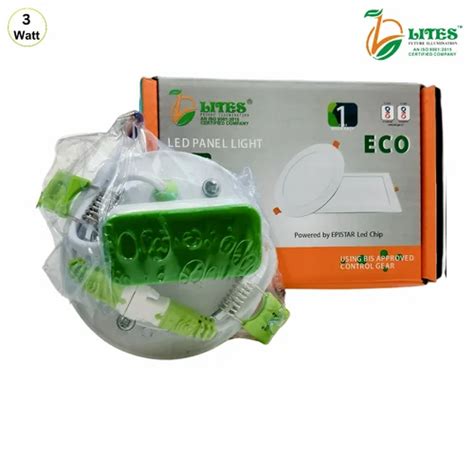 3w Eco Panel Light White Cool Daylight At ₹ 82piece In Kolkata Id