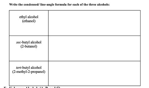 Solved Write The Condensed Line Angle Formula For Each Of