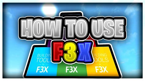 How To Use F3x Tools In Roblox 2024 Youtube