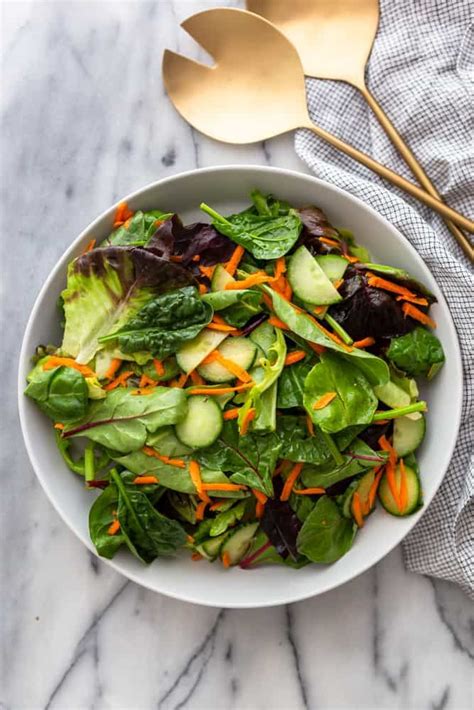 Easy Green Side Salad Recipe Green Salad Recipes Side Salad Side