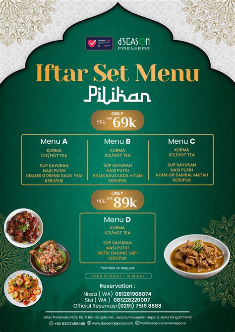 Iftar Set Menu At Hotel Dseason Premiere Jepara Dseason Premiere Jepara