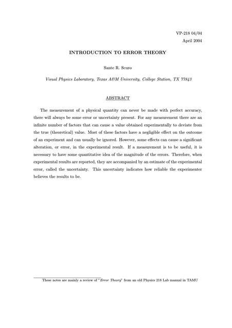 1 Error Theory 1 1 Miguel Chitiva Udocz