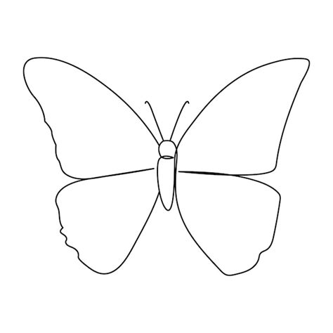 Premium Vector Continuous One Line Butterfly Outline Vector Isolated