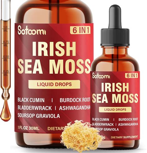 Satoomi 6in1 Sea Moss Liquid Drops Blend With Botanicals