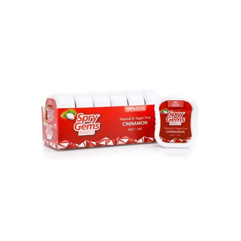 Xlear Spry Gems Cinnamon Mints 40 Count 25g Fresh Breath And Sugar Free Discover The World