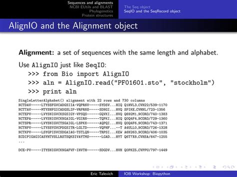 Biopython Programming Workshop At Uga Ppt