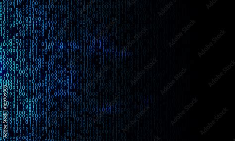 Blue Binary Background Modern Network Algorithm Illustration Stock