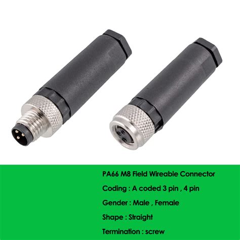 M8 3 Pin 4 Pin Connector Male Female Shine Industry