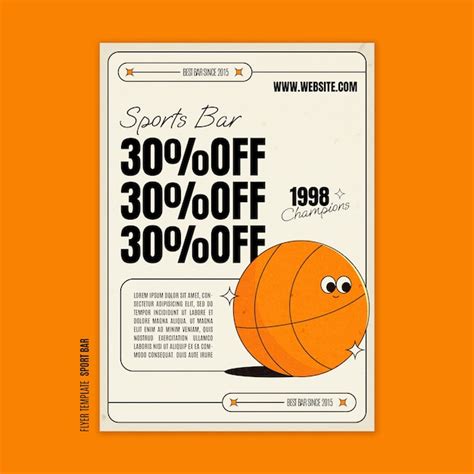 Premium Psd Hand Drawn Sport Workout Poster Template