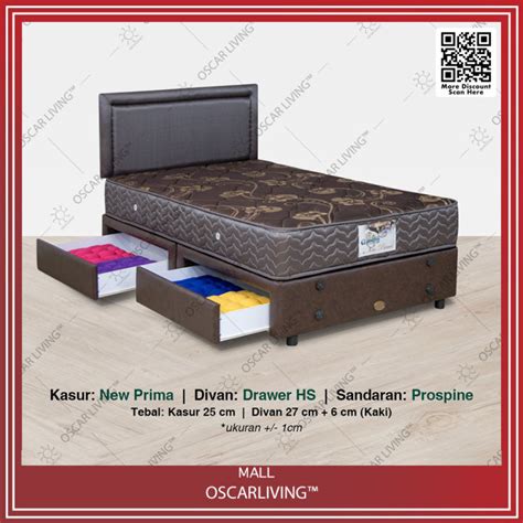 Kasur Guhdo Drawer Hs New Prima Set Prospine Tebal 25cm Coklat Khusus
