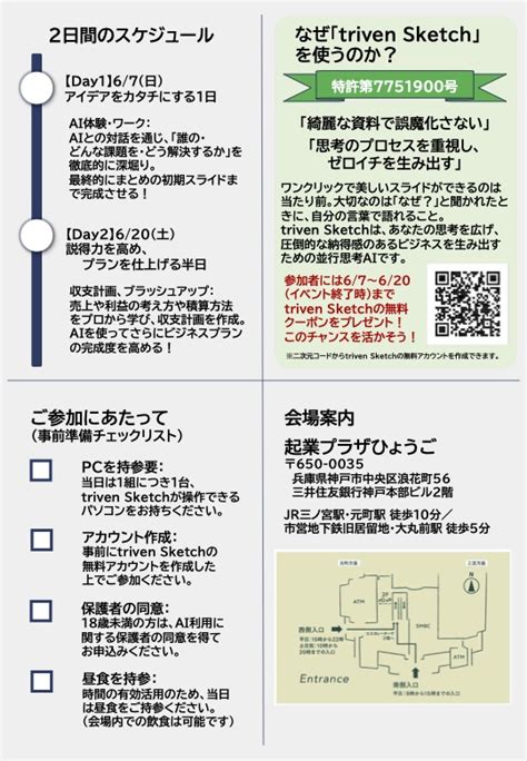 ビジネスプラン作成道場2026 ～一緒にアイデアを磨いて、ビジネスプランをまとめよう～ 起業プラザひょうご