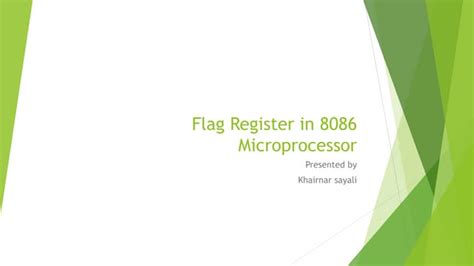 Flag Register In 8086pptx Microprocessor 8085 Pptx