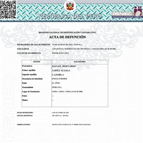 Reniec Cómo Sacar Una Copia Del Acta De Nacimiento Matrimonio Y